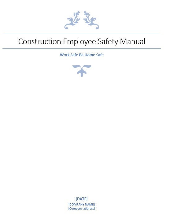 Comprehensive 27 Pages Construction Employee Safety Handbook | Employee ...