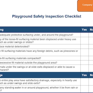 Complete Playground Safety Inspection Template | Playground Inspection ...