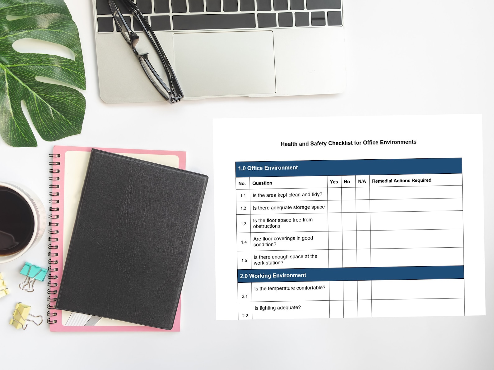 Comprehensive Office Health and Safety Inspection Checklist Form ...