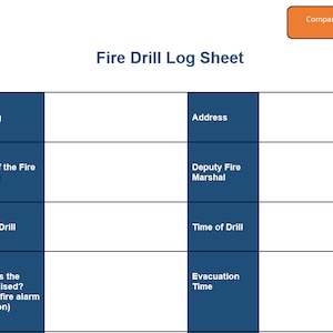 Professional Fire Drill Log Template - Streamlined Word Document ...