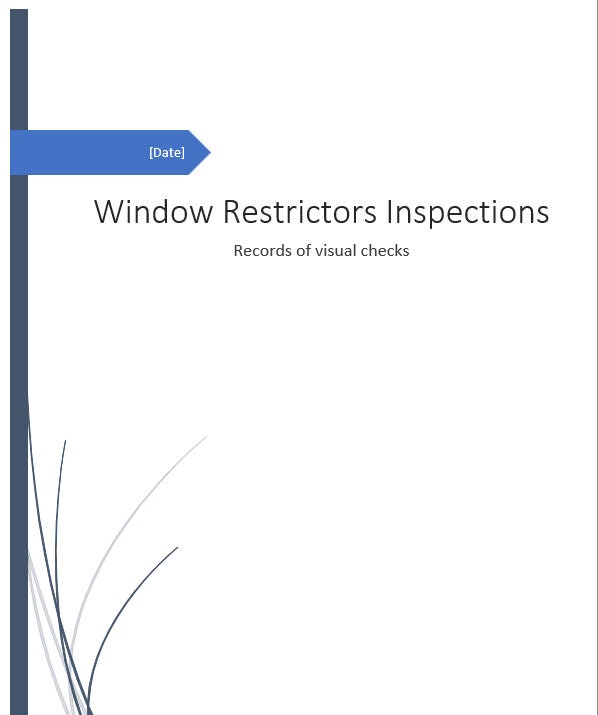 Window Restrictor Inspection Checklist Digital Template word Format ...
