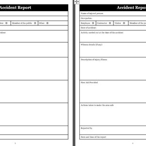 Bundle Complete Accident Report Form | First Aid Report Template ...