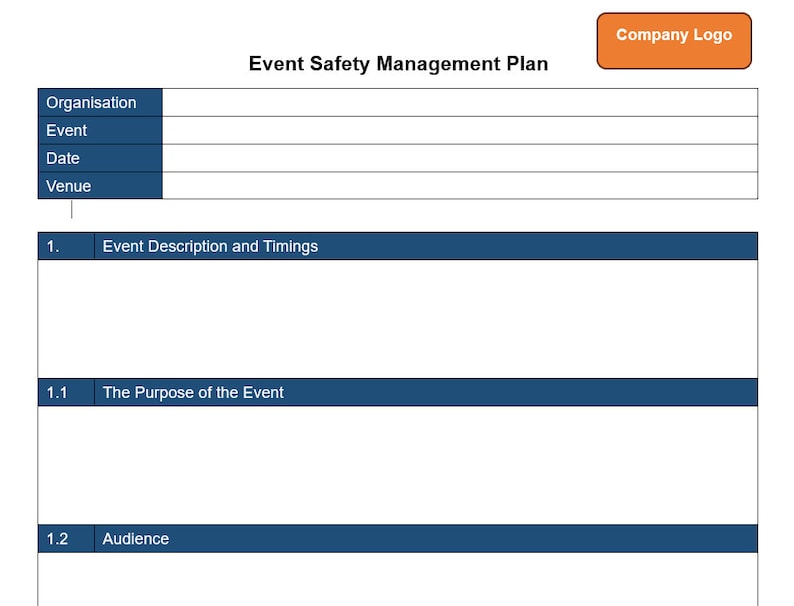 Complete Event Safety Management Plan Template | Comprehensive Event ...