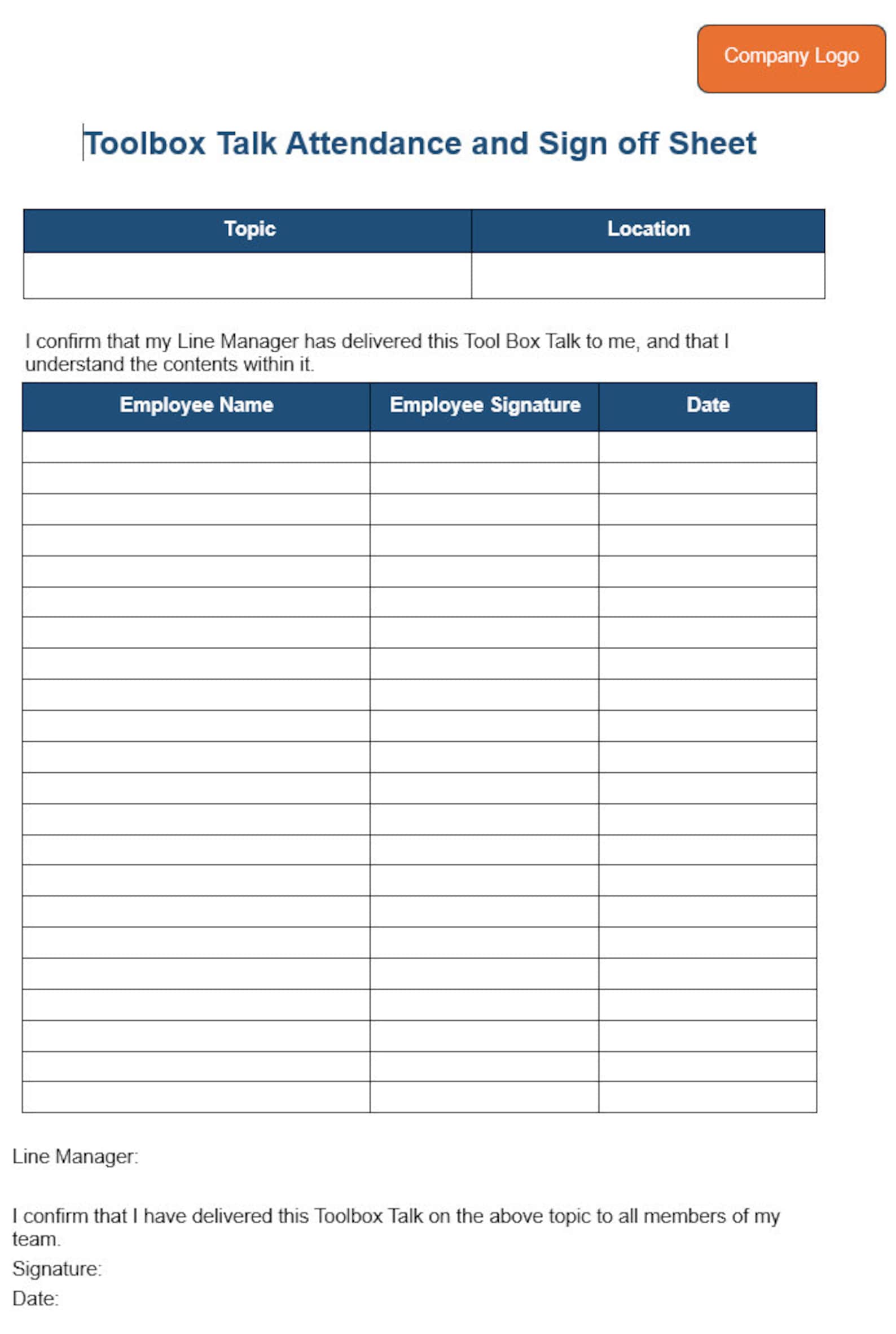 Office Safety Tool Box Talk: Interactive Word Template | Safety ...