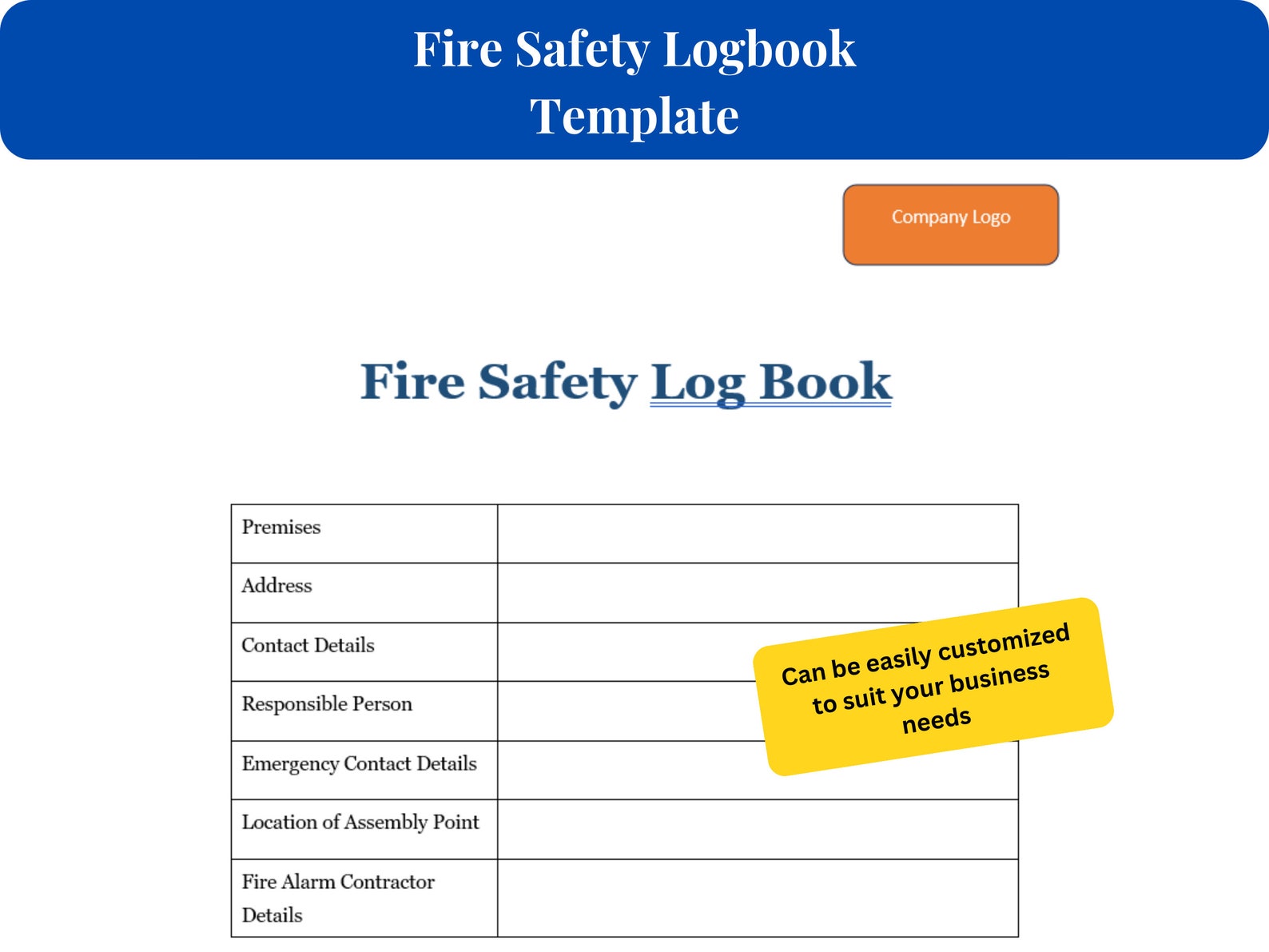 Fire Safety Log Book - Perfectly Detailed | Fire Safety Log Book ...