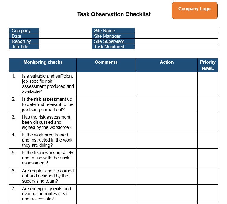 Browse Our Image Of Observation Checklist Template Checklist Template