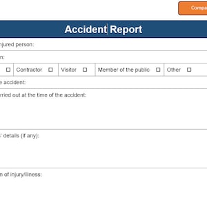 Bundle Complete Accident Report Form | First Aid Report Template ...
