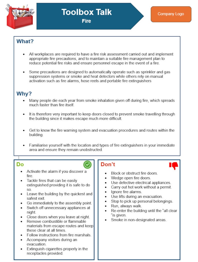 Toolbox Talks Bundle: Workplace Health & Safety Compliance (digital ...
