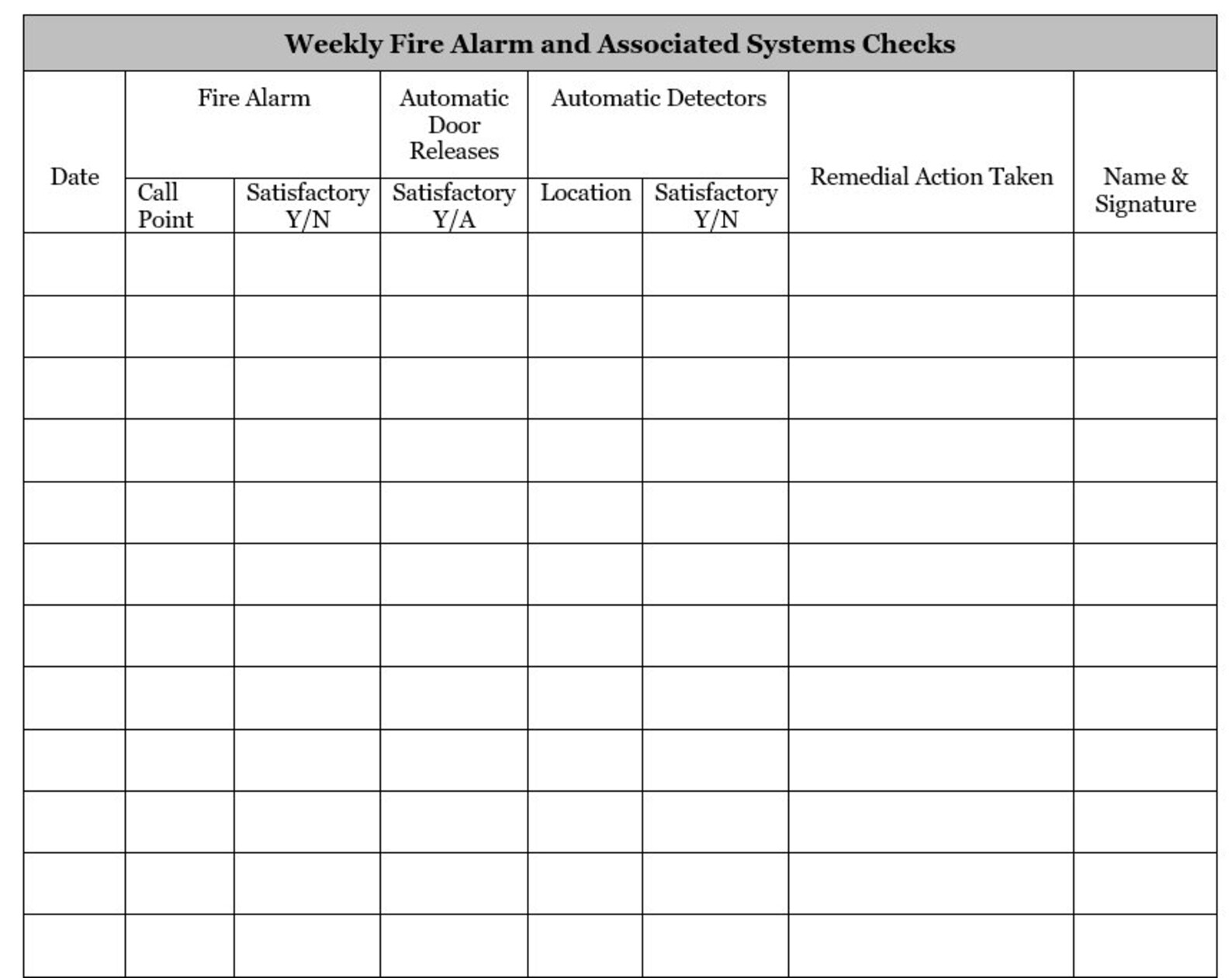 Fire Safety Log Book - Perfectly Detailed | Fire Safety Log Book ...