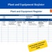 Plant and Equipment Register Template | Digital Download | Word Format ...