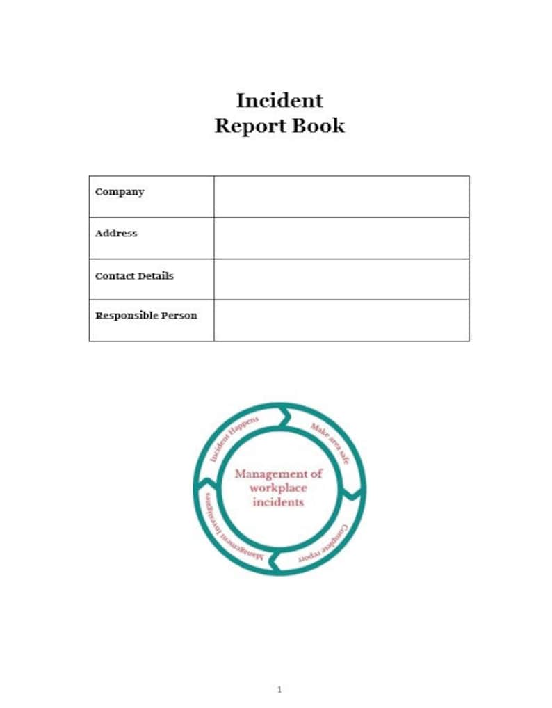 Incident Report Form | Incident Reporting Template | Incident Record ...