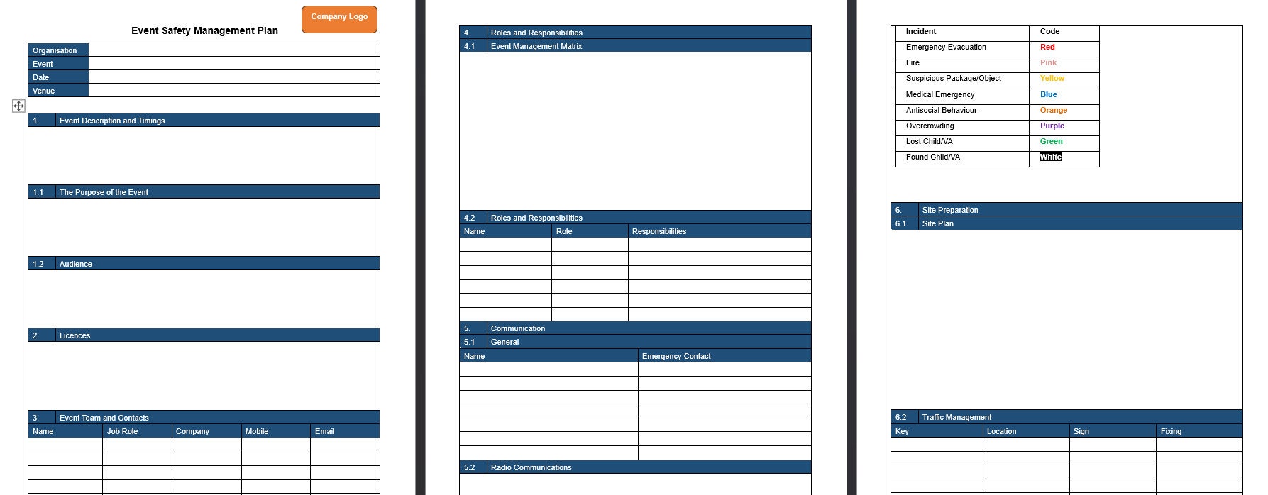 Complete Event Safety Management Plan Template | Comprehensive Event ...