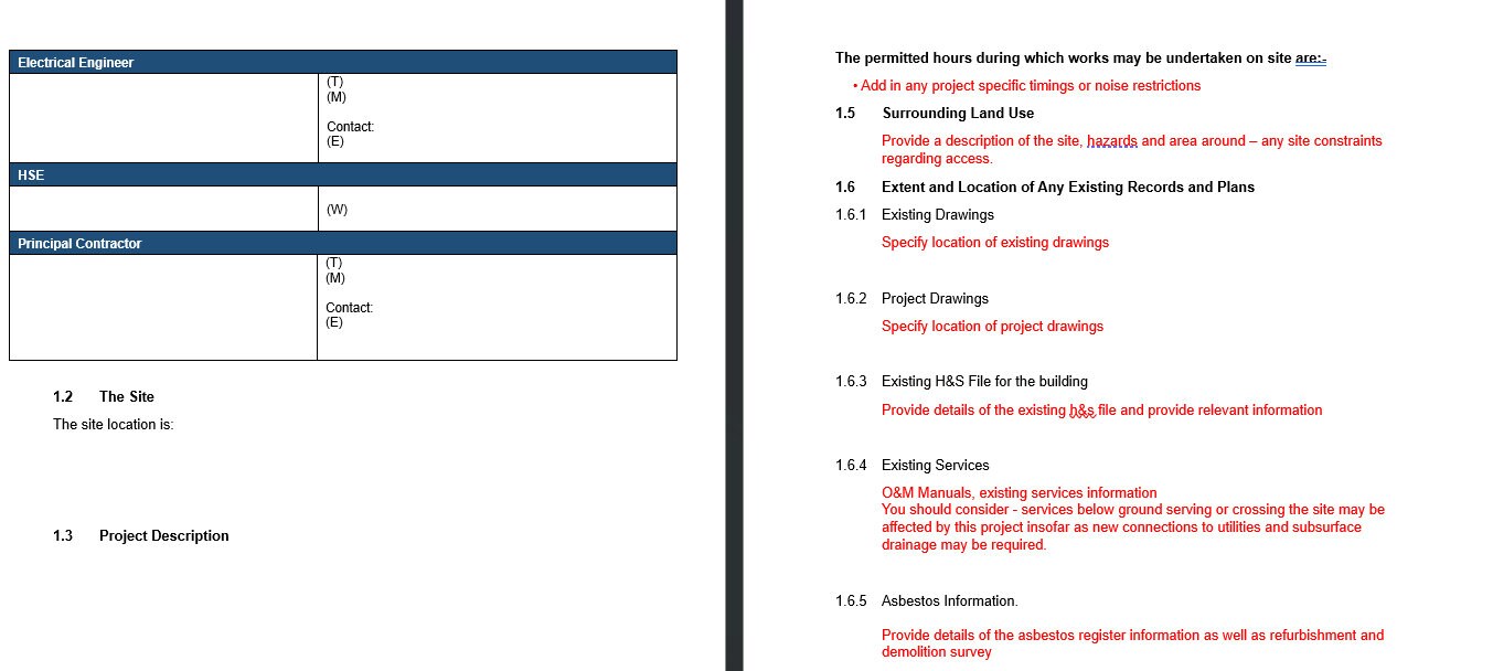 Construction Bundle Including Phase Plan Template | RAMS Template | Pre ...