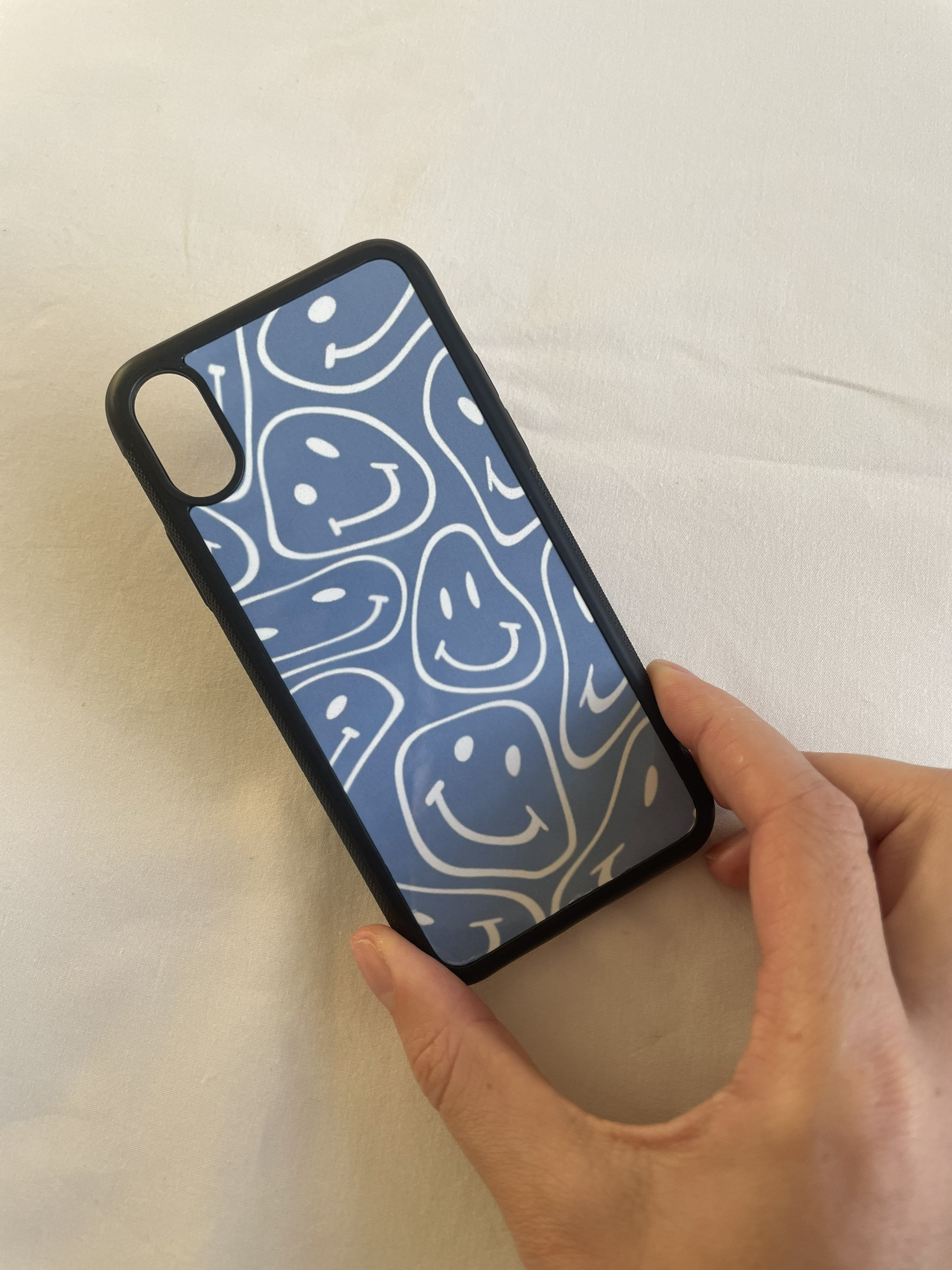 Smiley iPhone Case Pink, Blue and Green iPhone 14 13 12 11 X 7 8 Pro ...