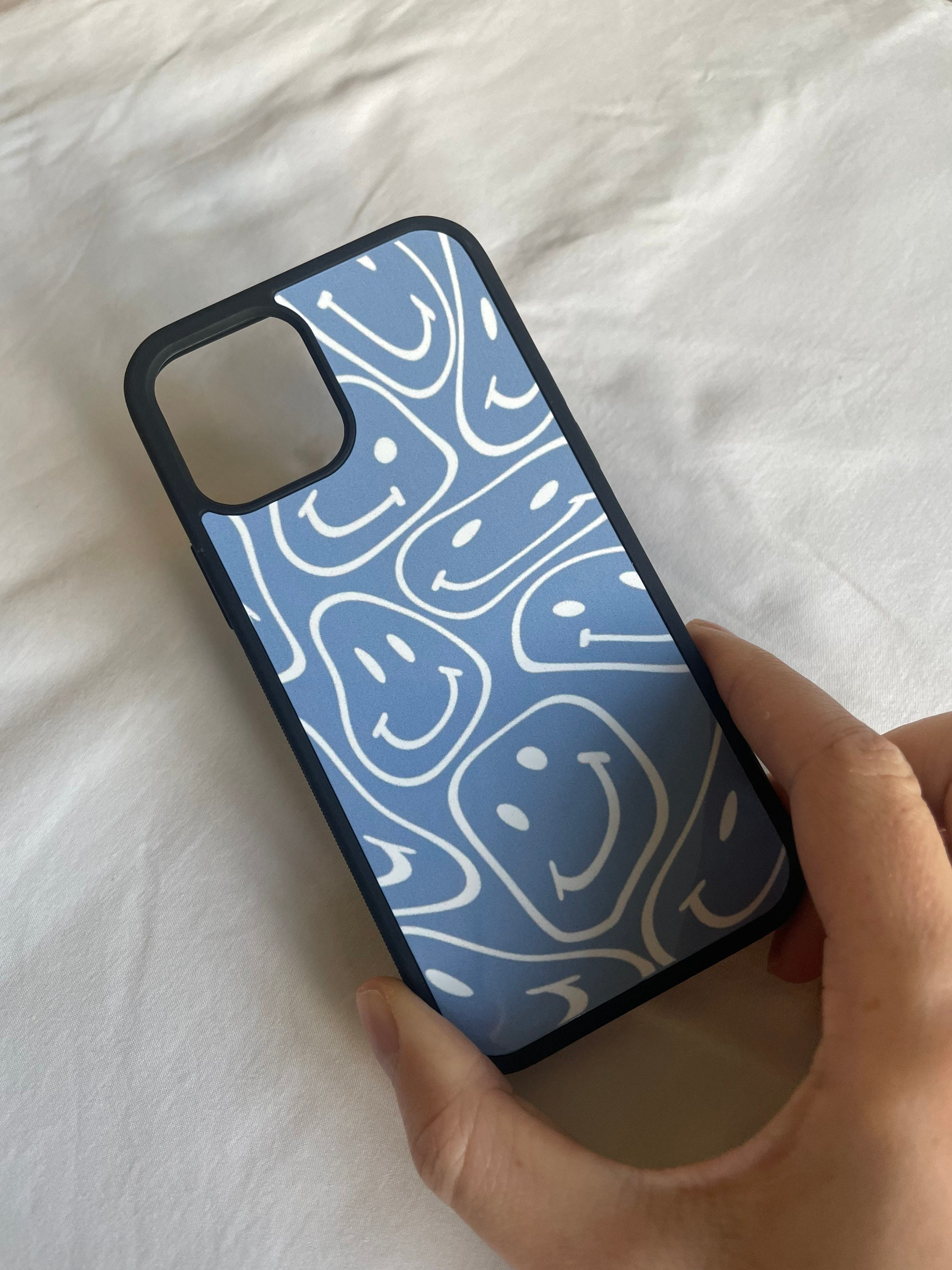 Smiley iPhone Case Pink, Blue and Green iPhone 14 13 12 11 X 7 8 Pro ...