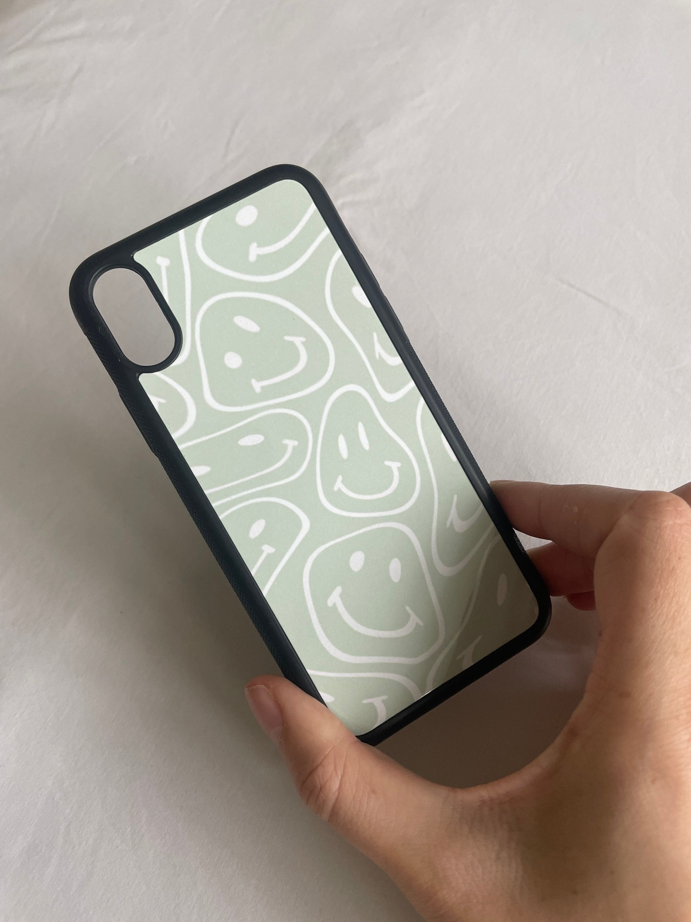 Smiley iPhone Case| Pink, Blue and Green | iPhone 14 13 12 11 X 7 8 Pro ...