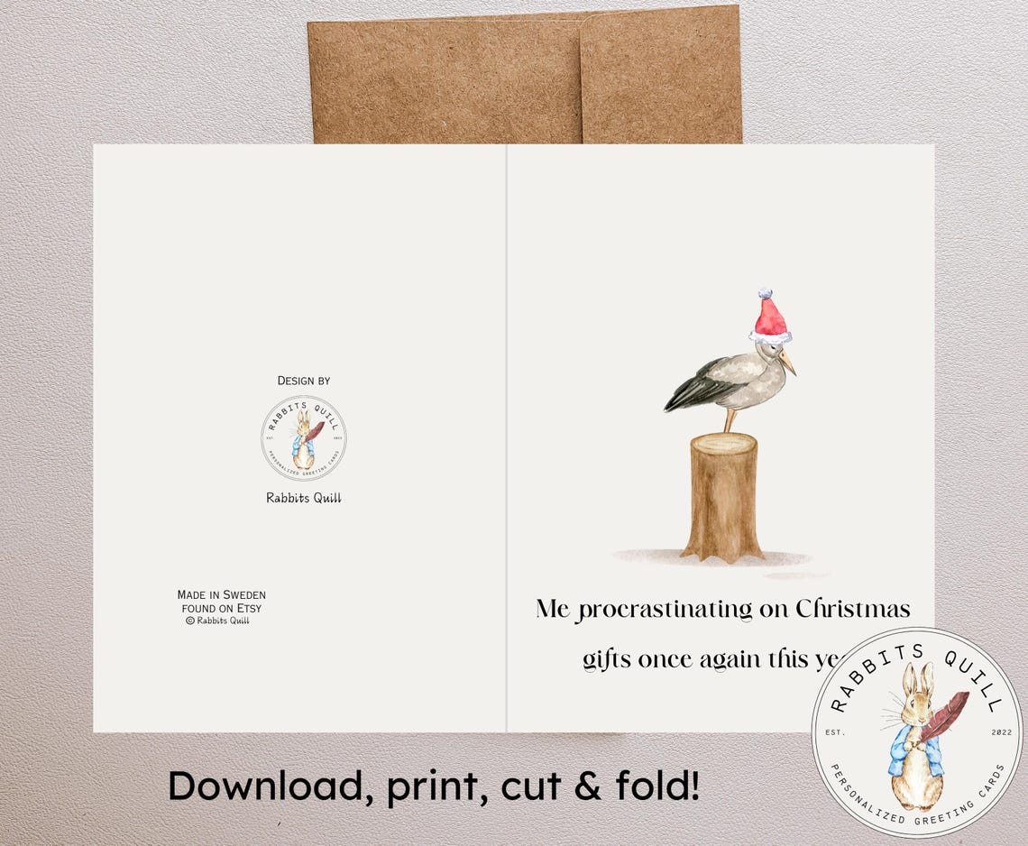 Funny Merry Christmas Card Printable, Digital Download, Funny Happy ...