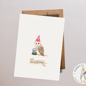 Owl Christmas Card Printable, 5x7 Inch Card, Digital Download, Magical ...