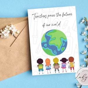 Printable Teacher Appreciation Card, 5x7 Inch Card, Teacher Thank You ...