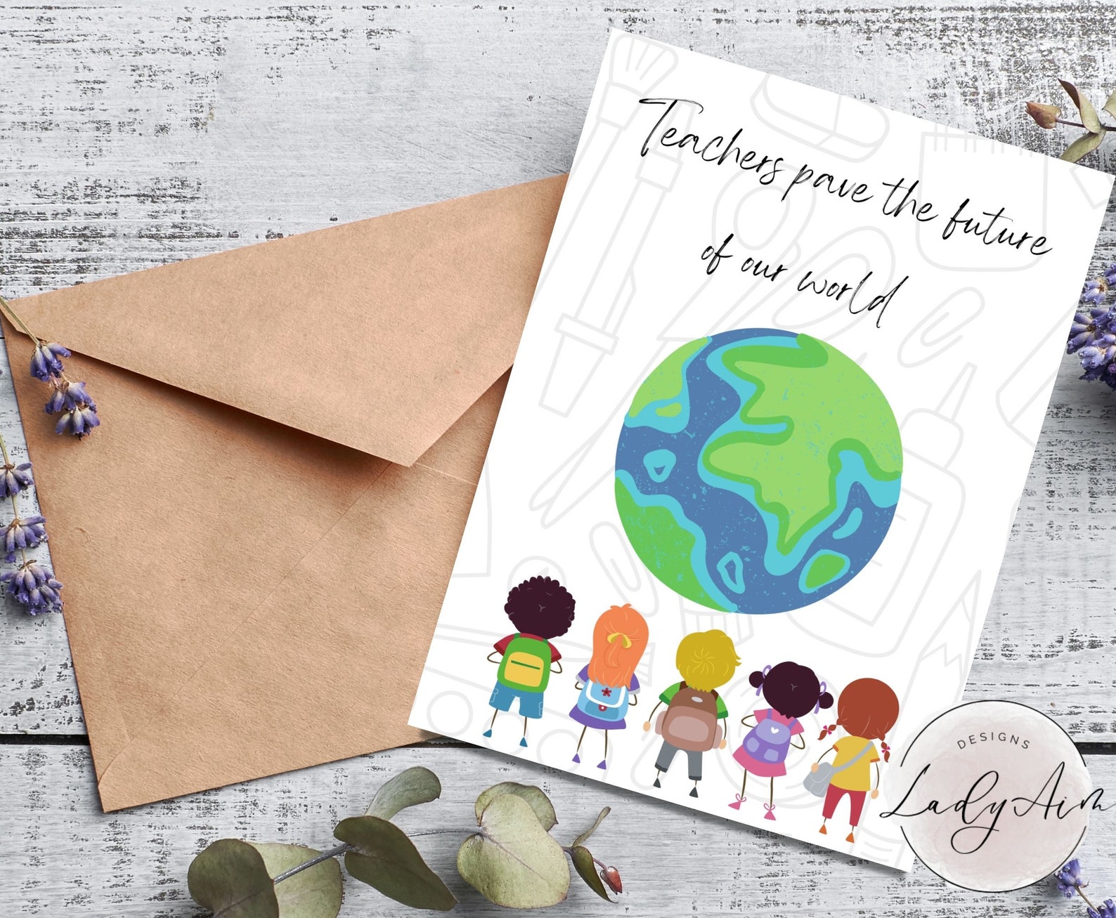 Printable Teacher Appreciation Card, 5x7 Inch Card, Teacher Thank You ...