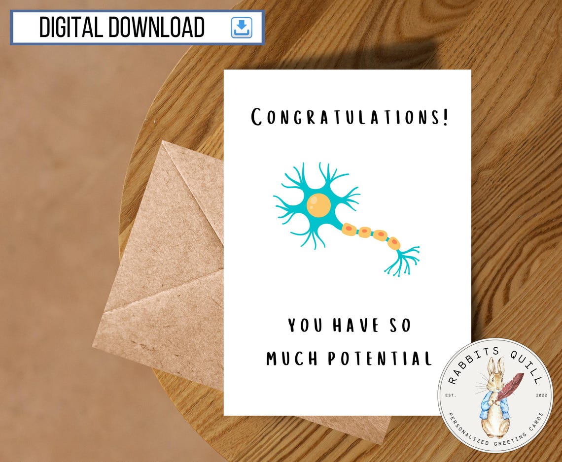Funny Congratulations Card Printable, Digital Download, 5x7 Inch Card ...