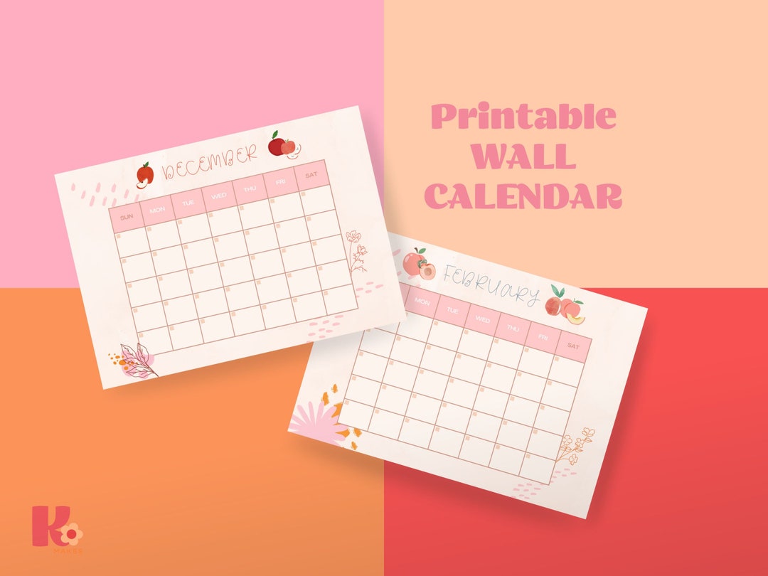 Printable A3 Calendar Monthly Blank Calendar PDF Printable Calendar ...
