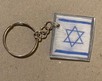 Hope for Homecoming: Israeli Flag Keychain With Yellow Ribbon Charm ...