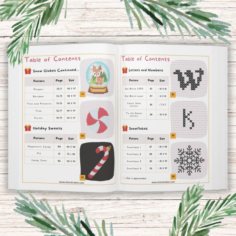 Cozy Christmas 101 Pattern Book | Counted Cross Stitch Ornaments and ...