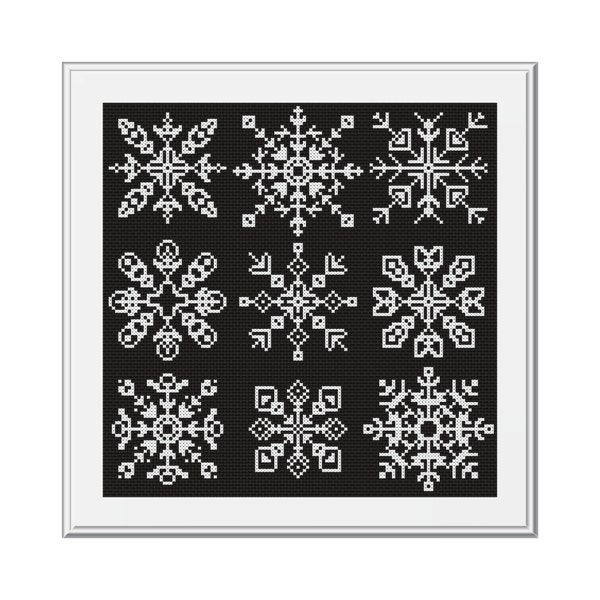 Snowflake Cross Stitch Pattern - Etsy