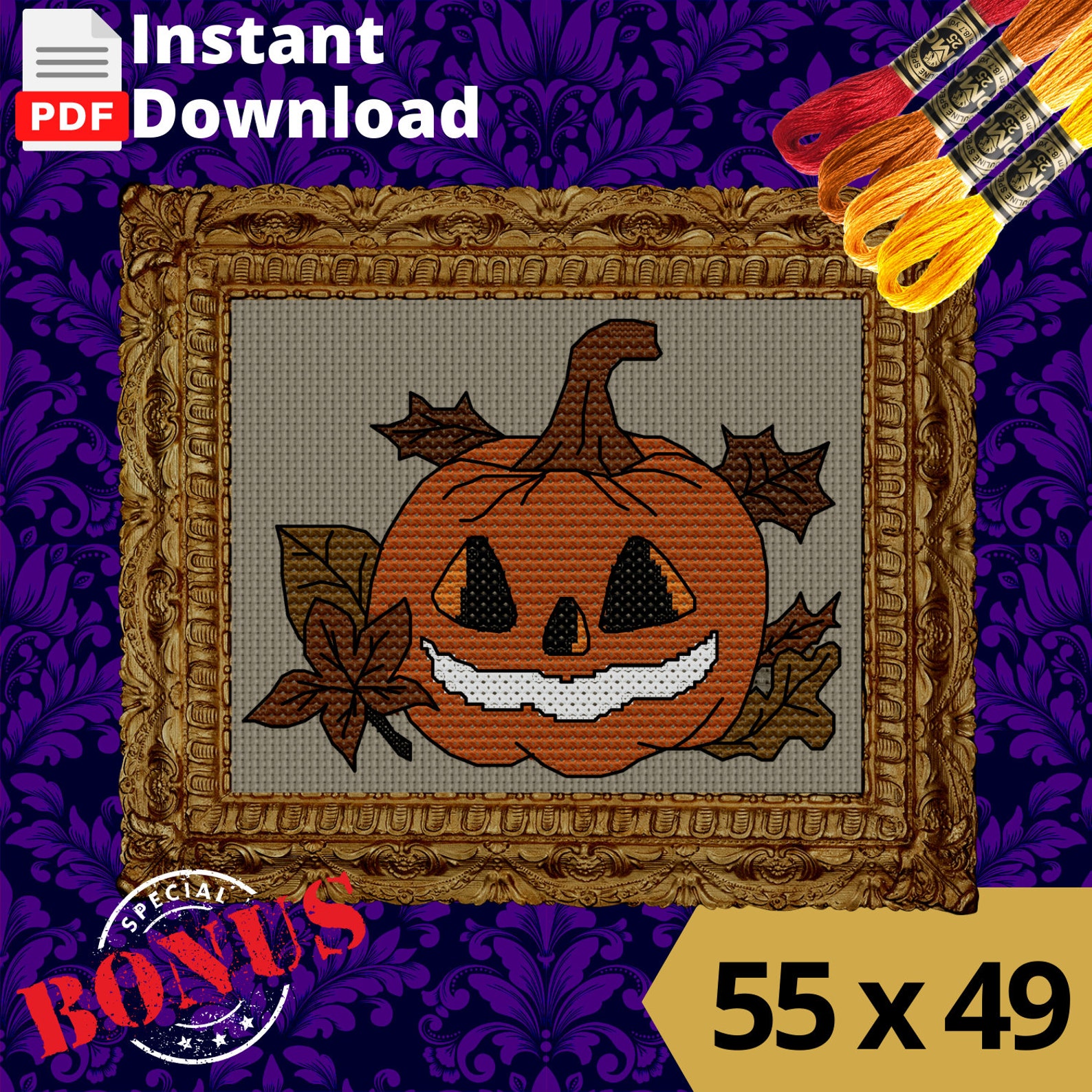Halloween Cross Stitch Patterns Counted Full-color Digital - Etsy