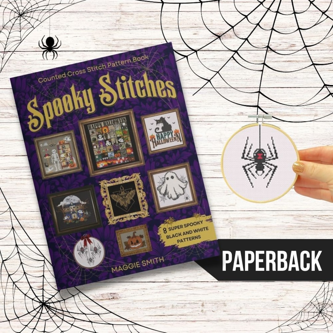 Spooky Stitches | Black and White Counted Cross Stitch Patterns: 8 ...