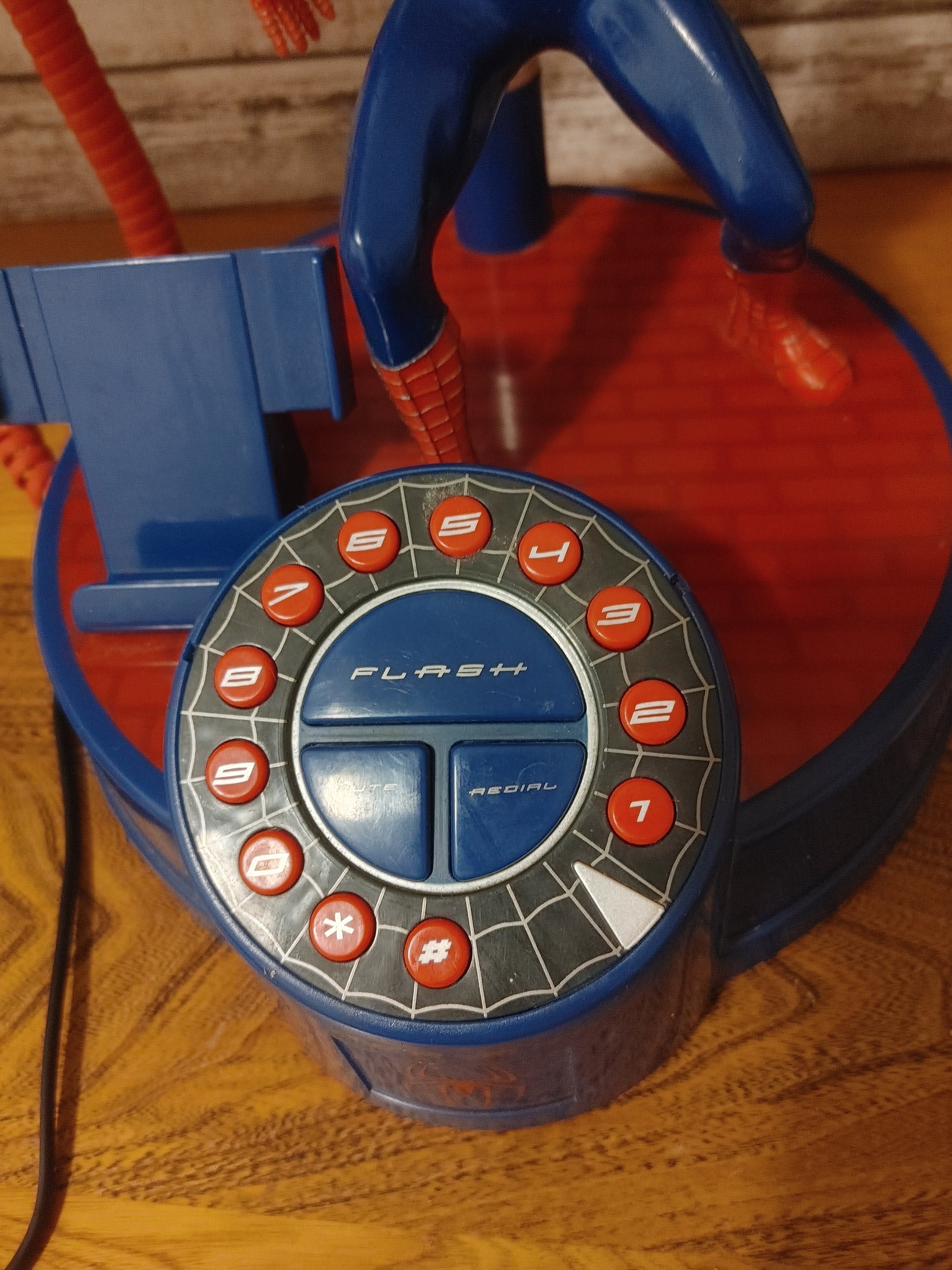 Mattel Spiderman Rotary Phone 3D Sculpted Character Land Line Works ...