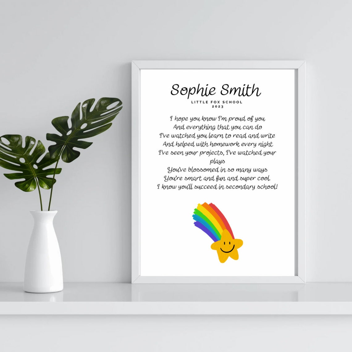 Year 6 Leavers Gift//year 6 Leavers Poem//personalised//digital ...
