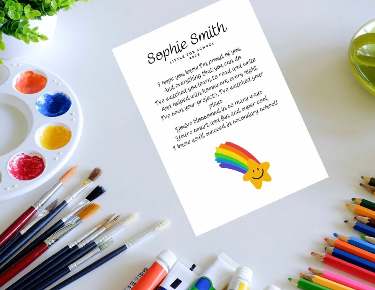 Year 6 Leavers Gift//year 6 Leavers Poem//personalised//digital ...