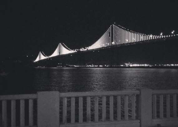 Bridge at Night Black and White Wall Art Prints Digital | Etsy