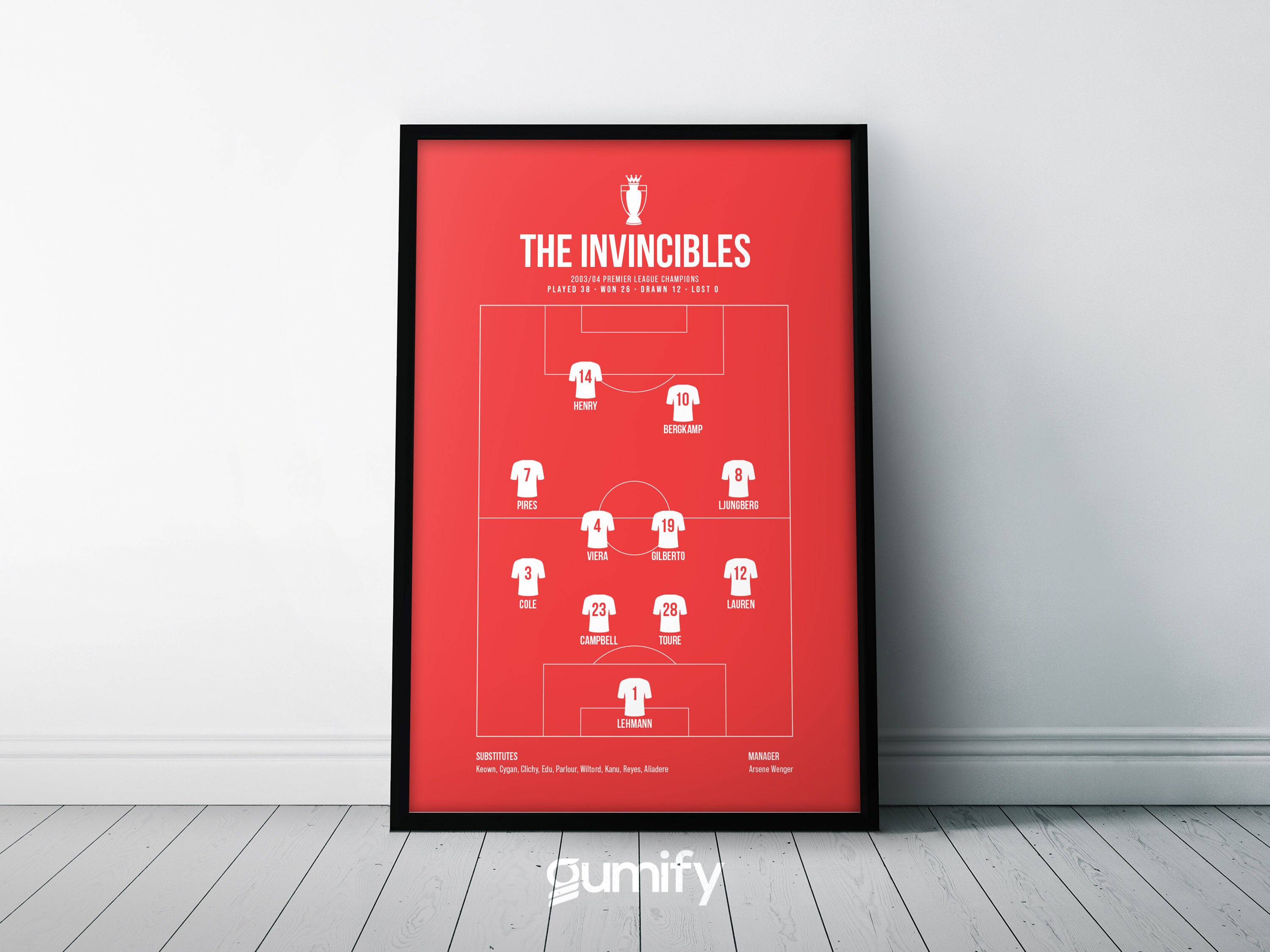 The Invincibles Arsenal Fan Print | the Invincibles | Print | Home ...