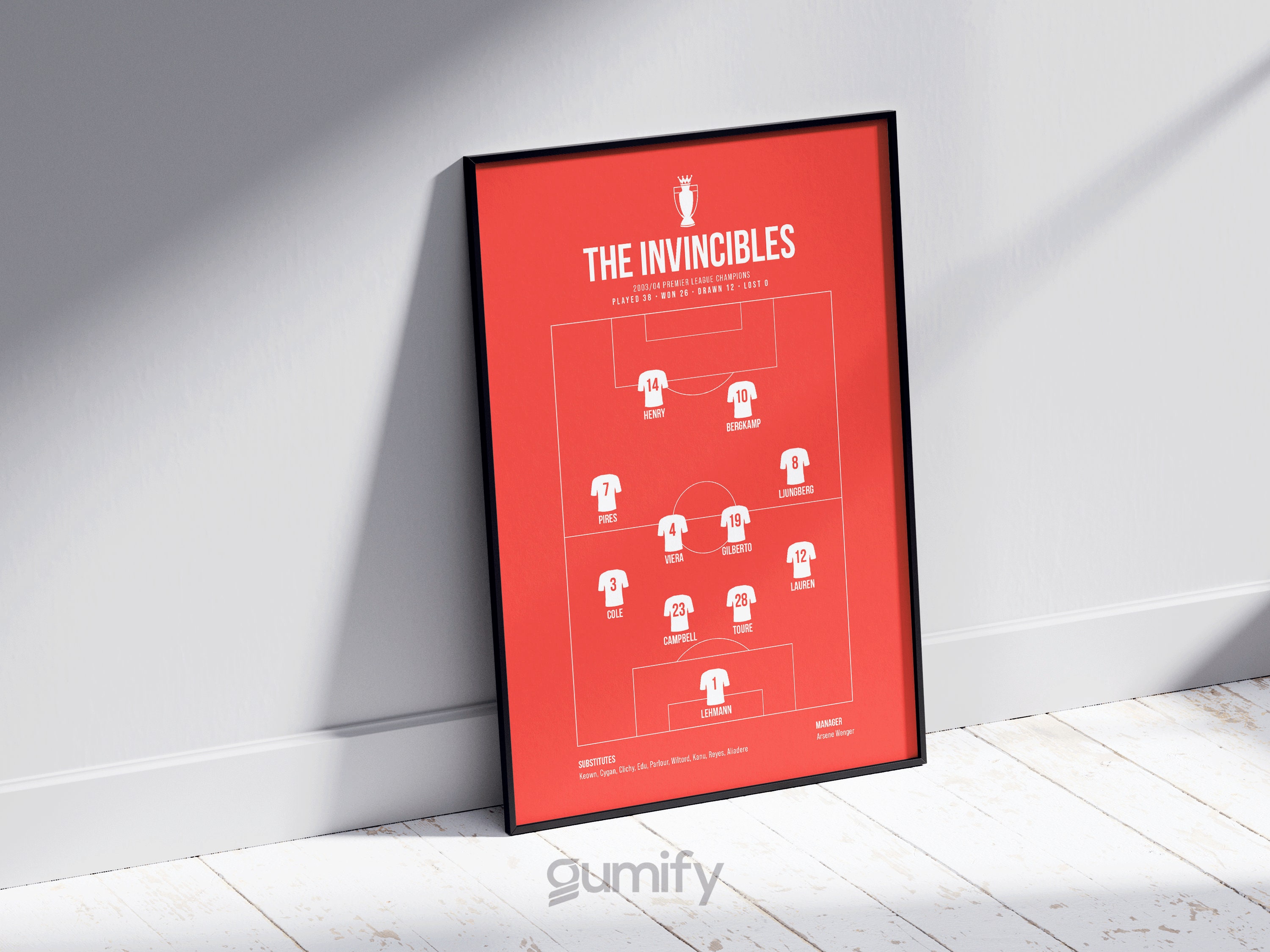 The Invincibles Arsenal Fan Print | the Invincibles | Print | Home ...
