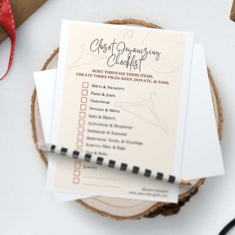 Closet Organizing Checklist & Sorting Guide - Etsy