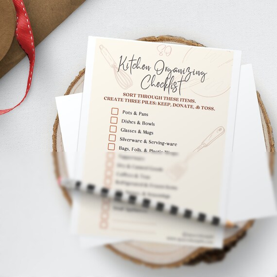 Kitchen Organizing Checklist and Sorting Guide | Etsy