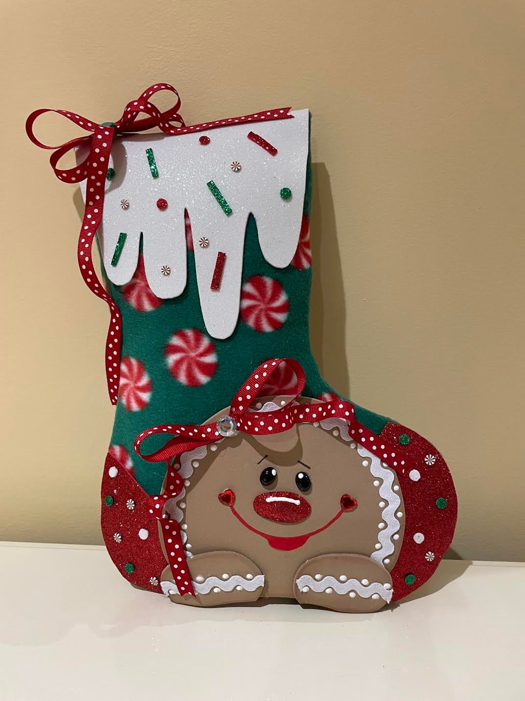 Christmas Gingerbread Stocking Attachment | Stocking Attachment ...