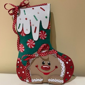 Christmas Gingerbread Stocking Attachment | Stocking Attachment ...