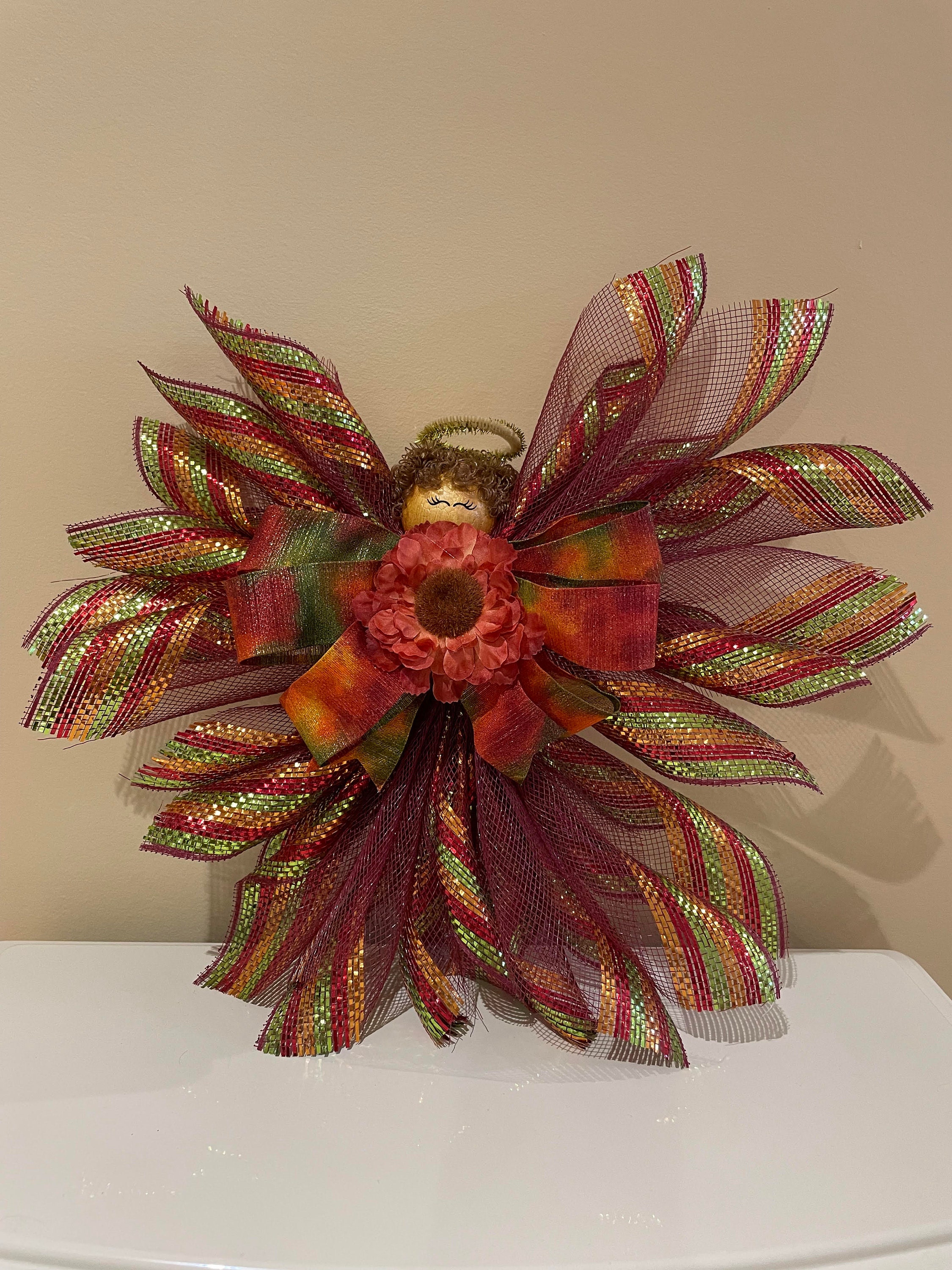 Fall Angel Harvest Angel Deco Mesh Angel Mesh Angel Wreath Angel ...