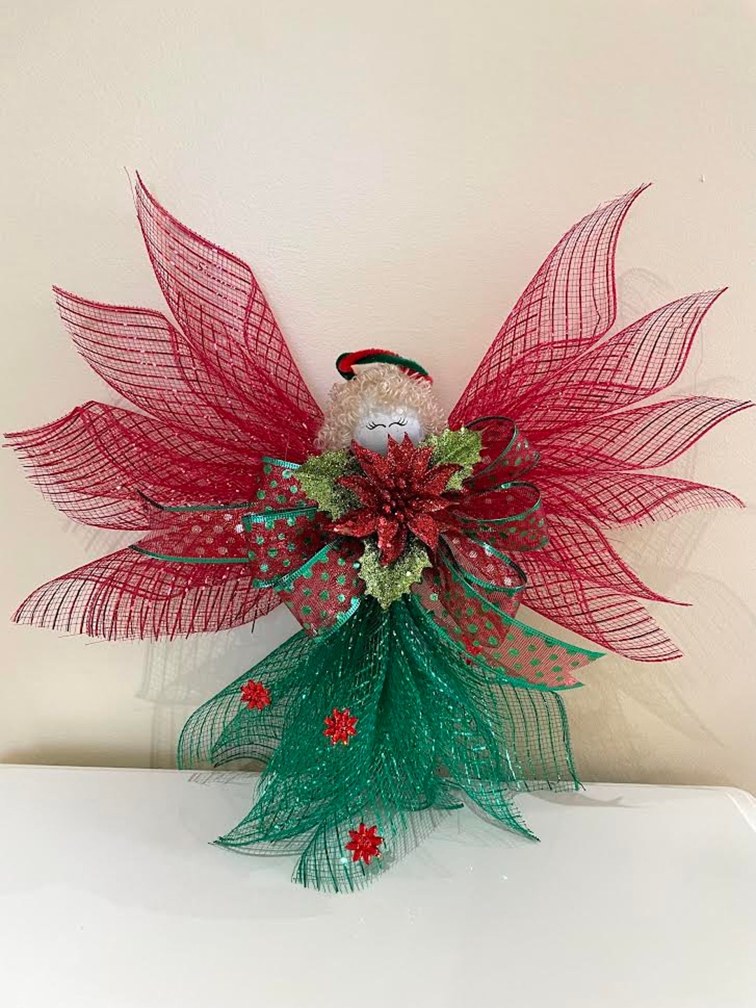 Christmas Angel Attachment | Angel Tree Topper | Wreath Attachment ...