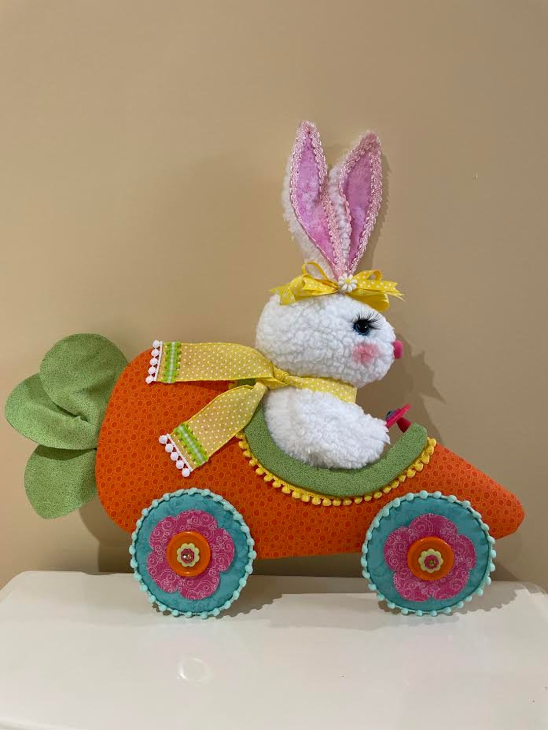 Bunny in Carrot Car Bunny Attachment Easter Bunny Easter Attachment ...