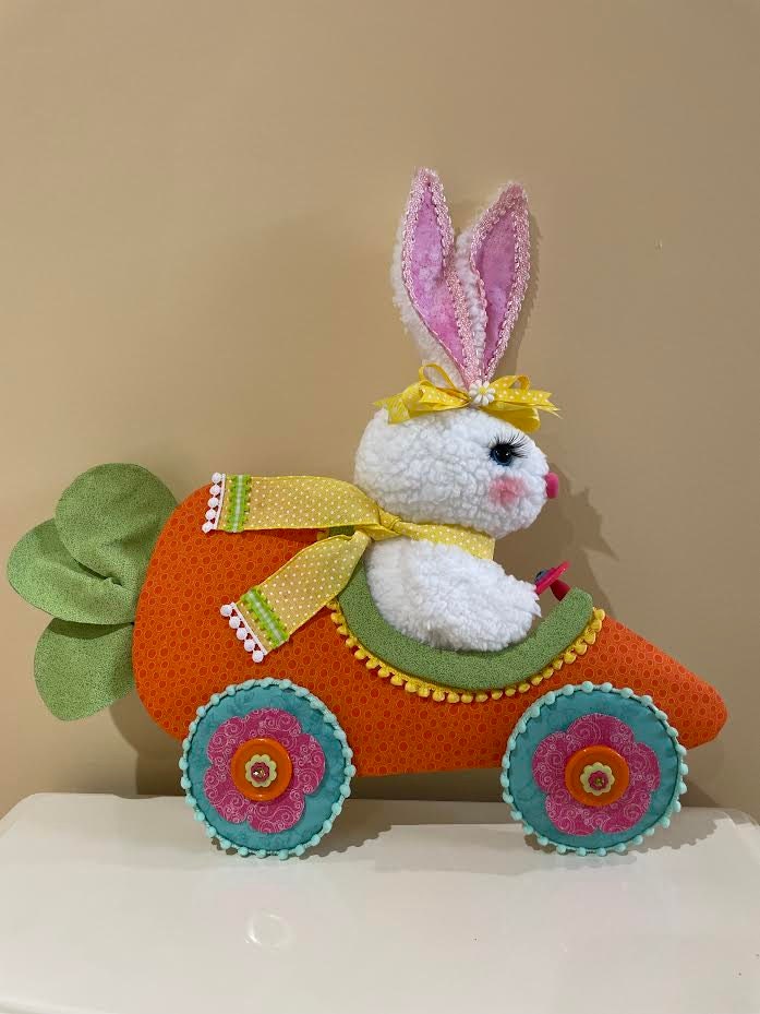 Bunny in Carrot Car Bunny Attachment Easter Bunny Easter Attachment ...