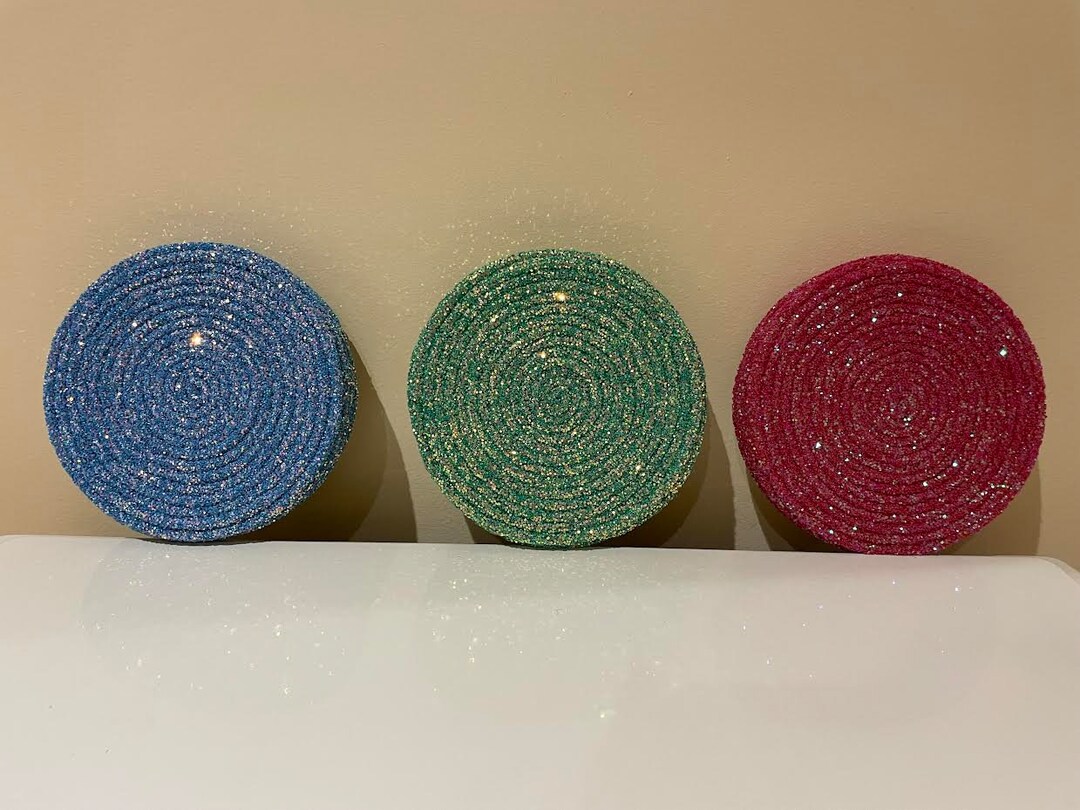 Flower Center Glitter Resin Rope Flower Center Round Disc - Etsy