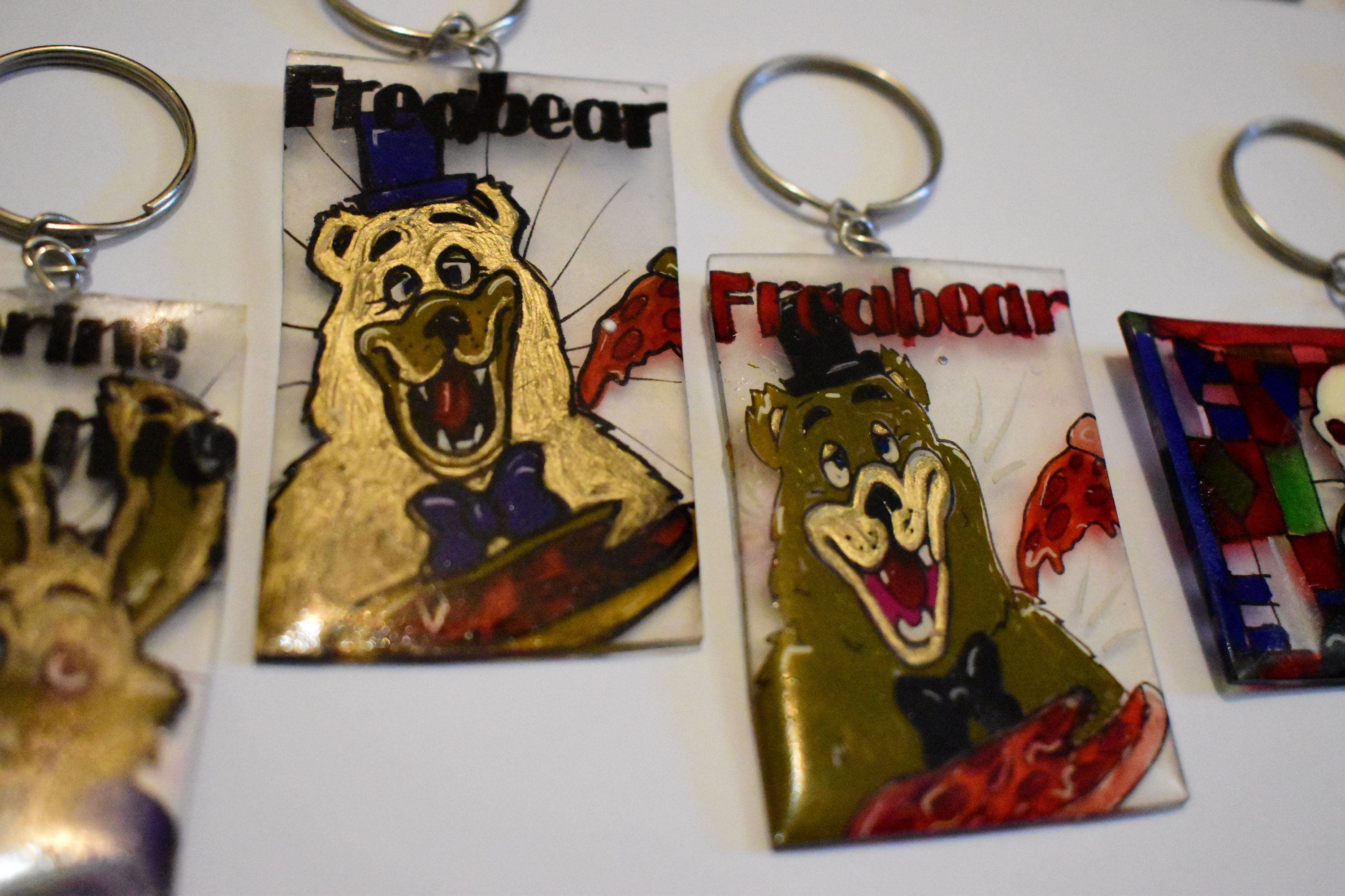 FNAF Handmade Stained Glass Keychains - Etsy