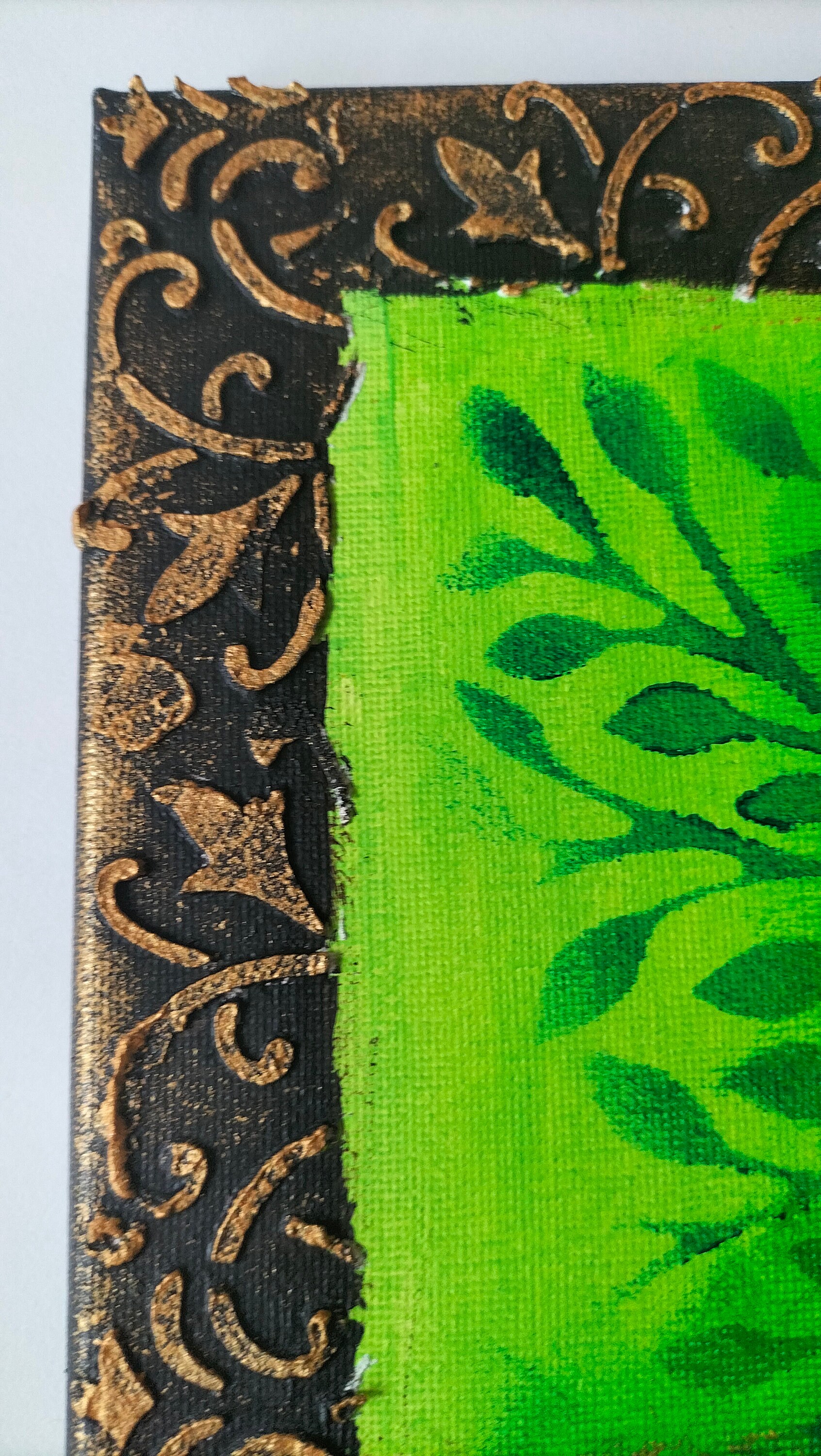 Radhe Krishna Acrylic Painting With Texture Border - Etsy