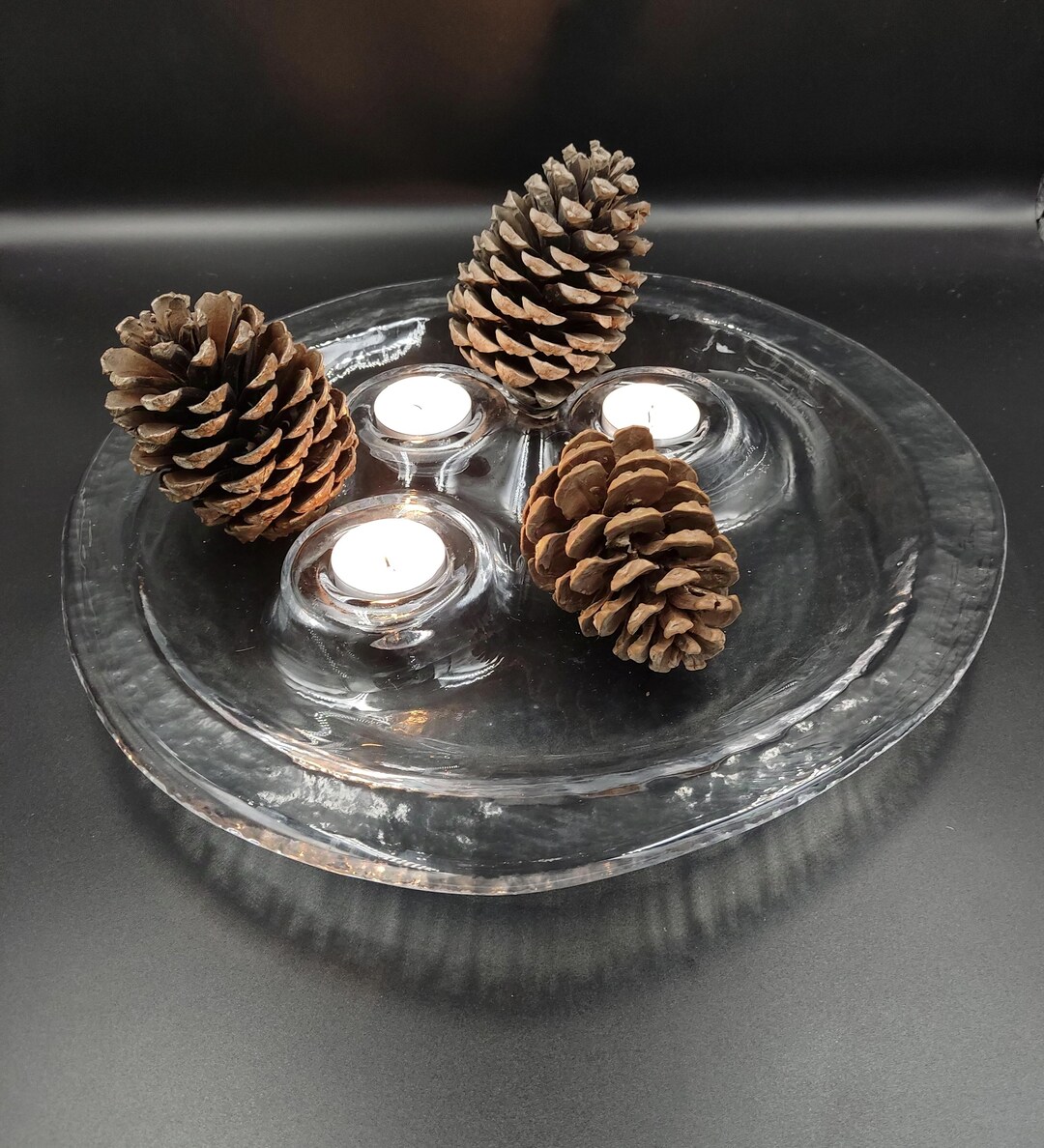Glass Design Crystal Glass Glass Design Muurla Candle Plate - Etsy