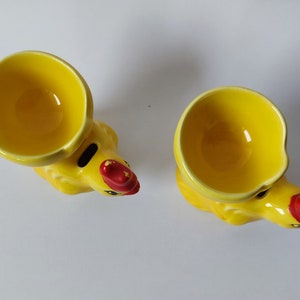 Vintage Goebel Rooster Egg Cups Yellow Easter - Etsy